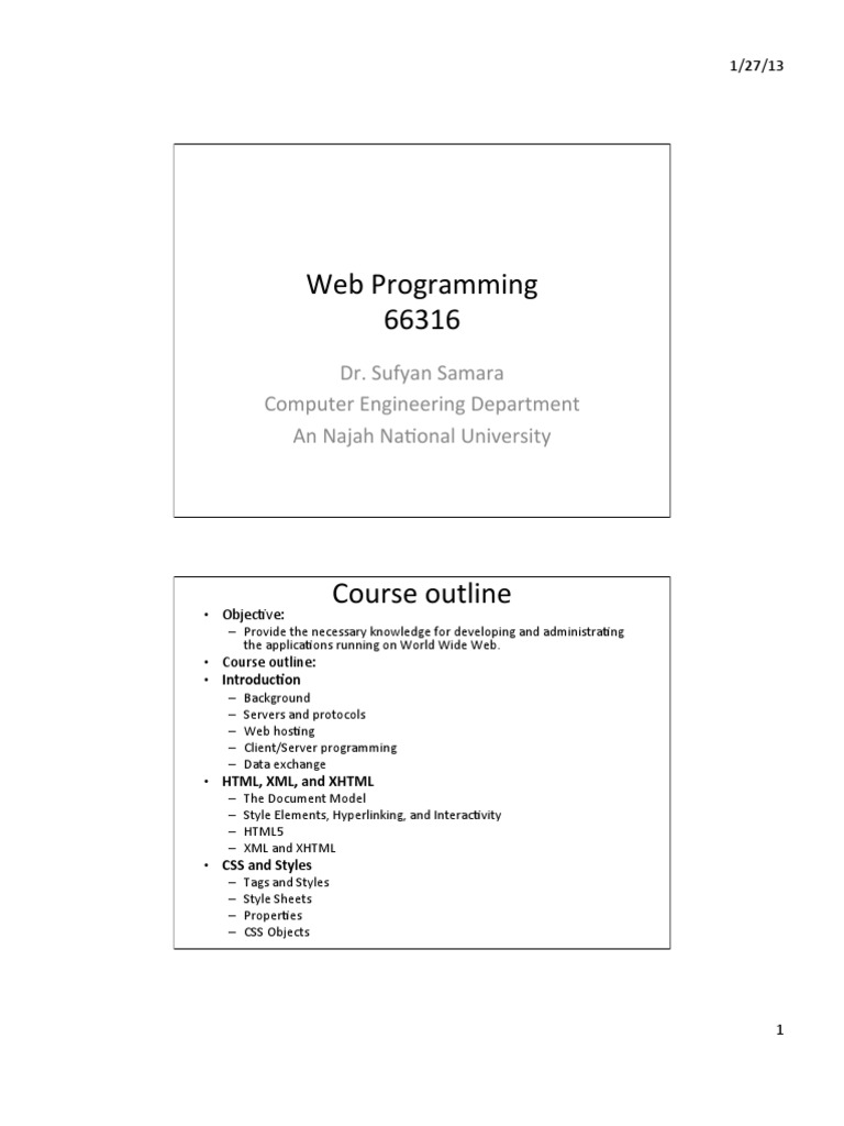 Programming The Web Notes | PDF | Html | Hyperlink