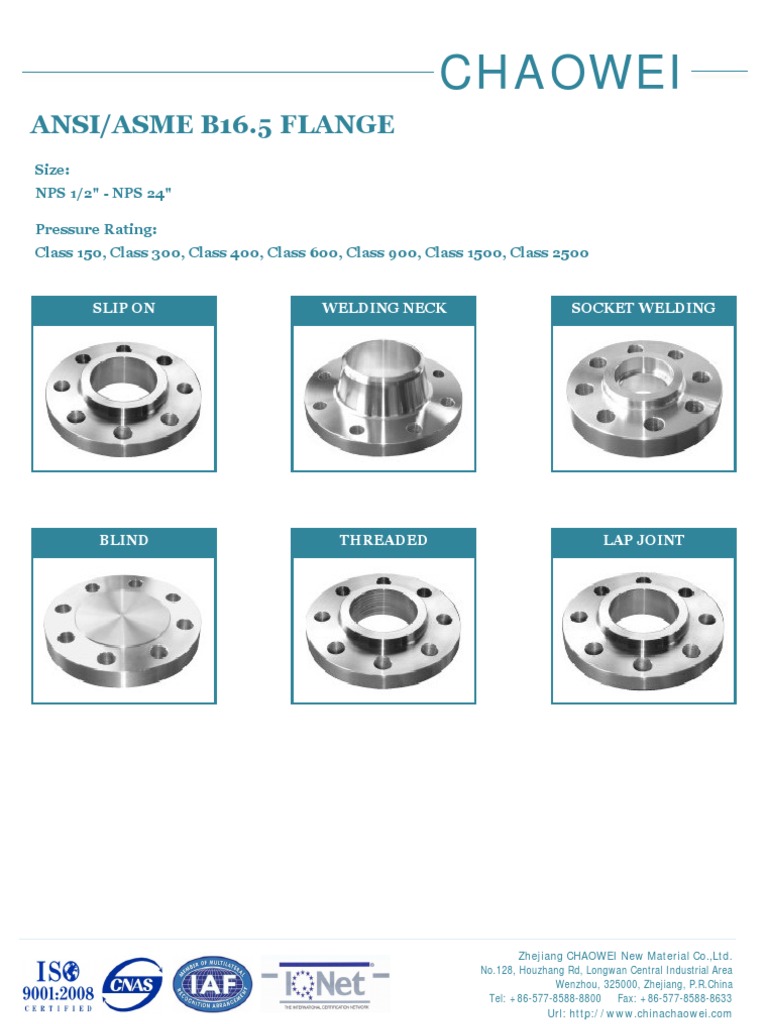 5.1 - ASME B16.5 Flanges | Stainless Steel