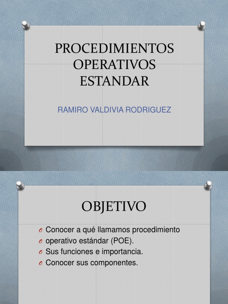 Procedimientos Operativos Estandar (Poe) | PDF | Recursos humanos ...
