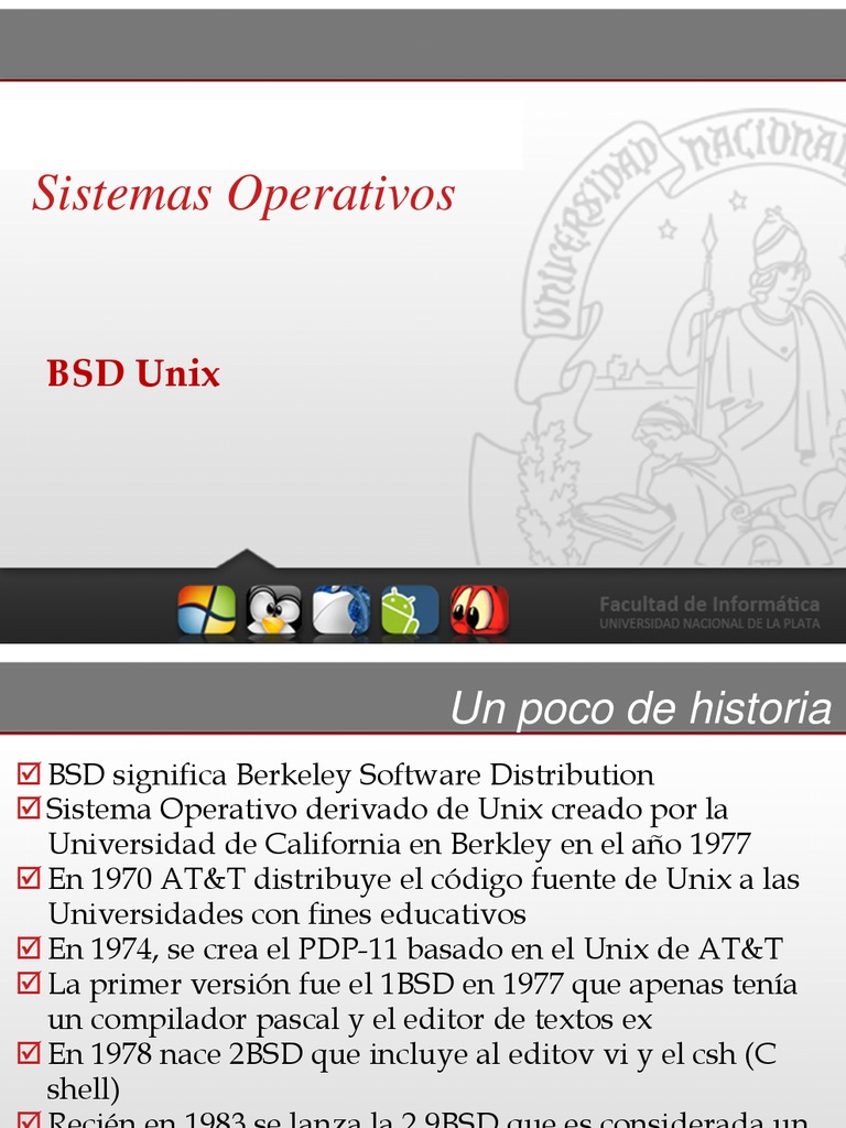 SO2013 - Explicacion BSD | PDF | Distribución de software de Berkeley ...