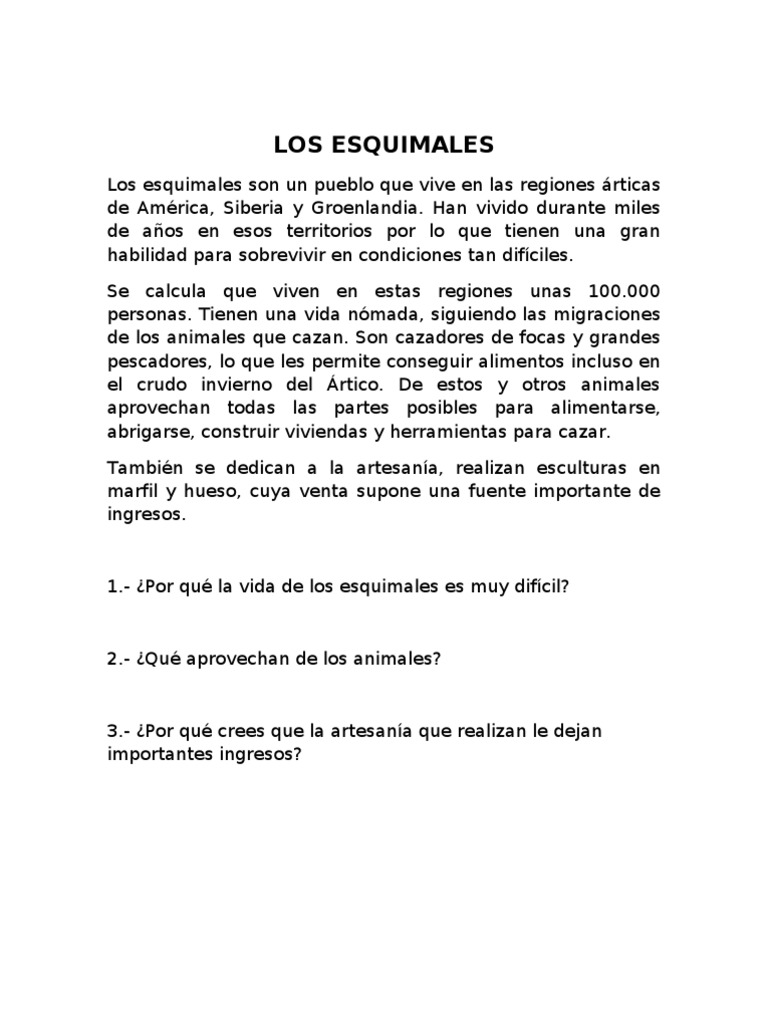 Los Esquimales | PDF | Oveja | esquimal