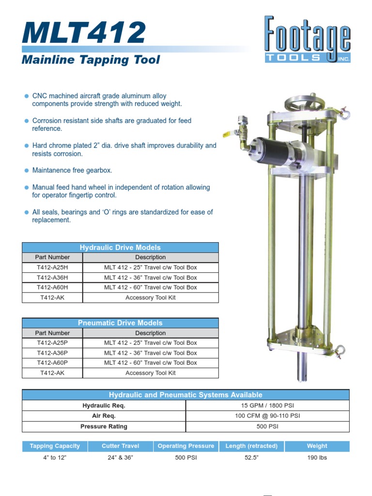 Mainline Mechanical Tapping Tools Guide | PDF | Bearing (Mechanical ...