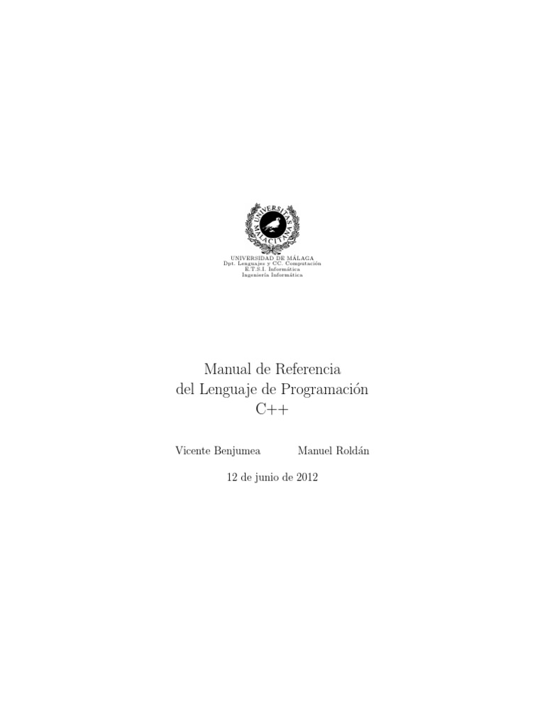 Manual Referencia C++ | PDF | C ++ | Poco