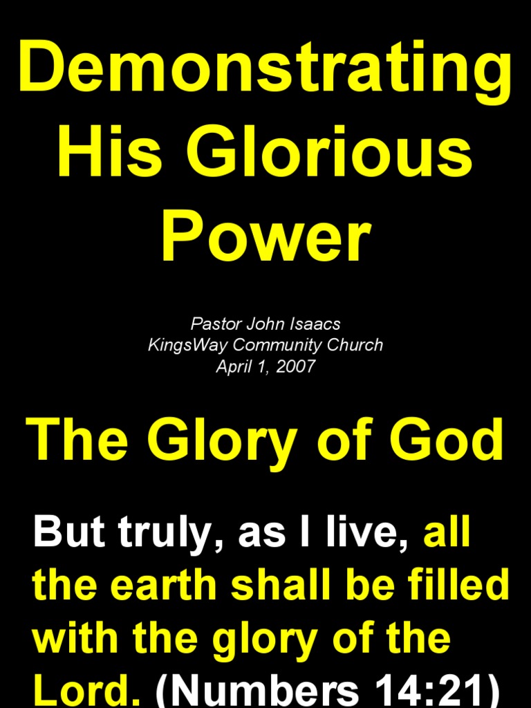 04-01-2007 God's Glorious Power | PDF | Acts Of The Apostles | John The ...