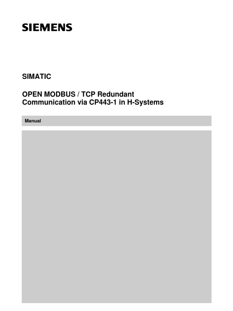 Open Modbus TCP For NCM - CP Redundant English | PDF | Port (Computer Networking) | Ip Address
