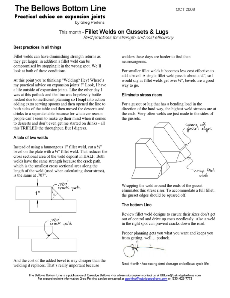 Fillet Welding on Gussets and Lugs | Welding | Mechanical Engineering