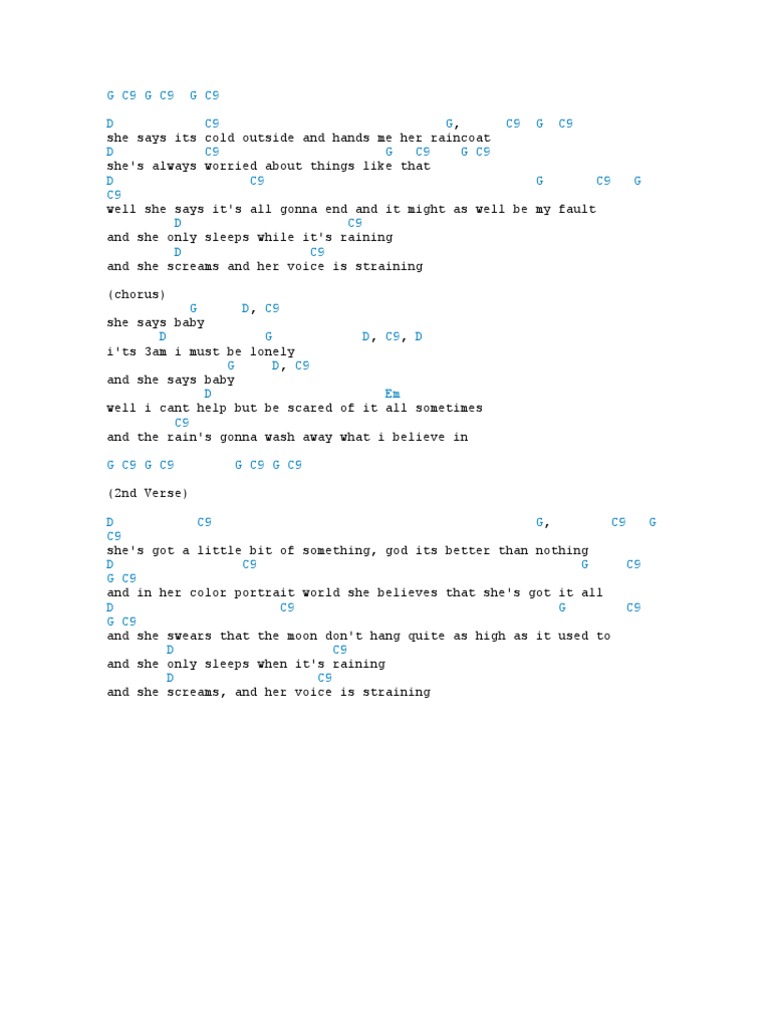 3AM Chords | PDF | Language Arts & Discipline