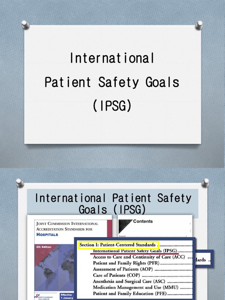 IPSG | PDF | Patient Safety | Patient
