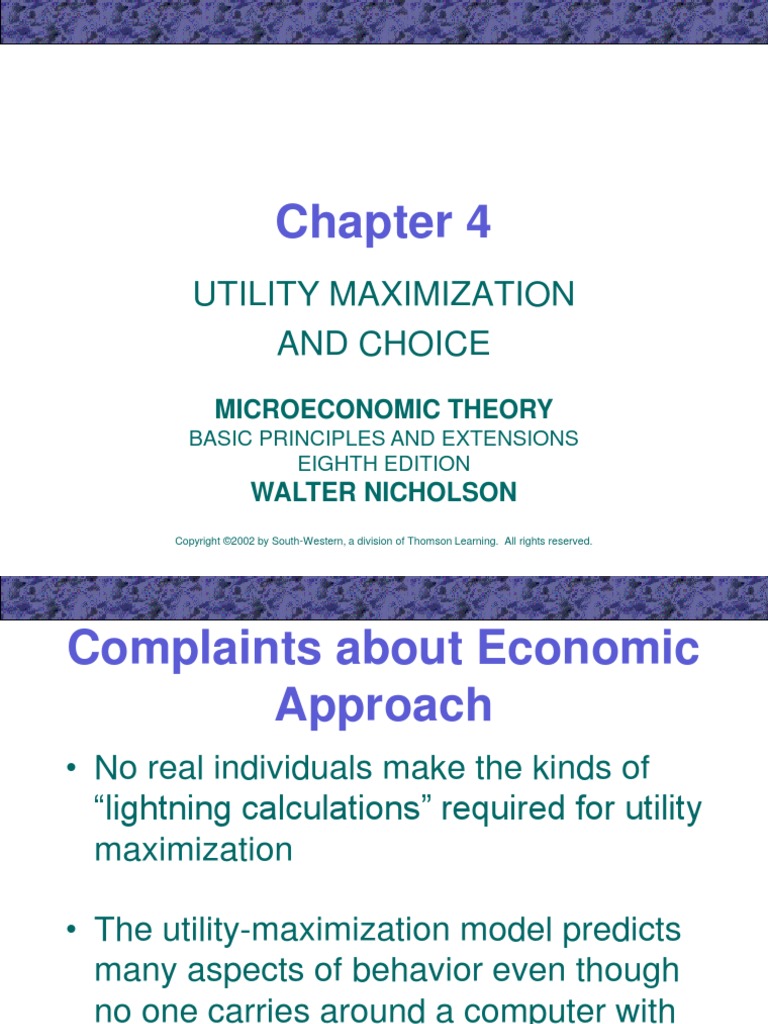 Utility Maximization and Choice | PDF | Utility | Mathematical Optimization