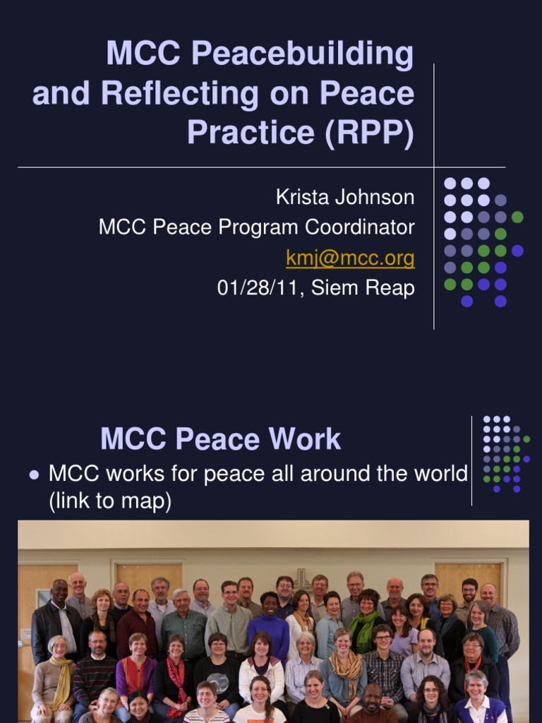 MCC Peacebuilding and RPP Presentation Cambodia | PDF | Peacebuilding ...