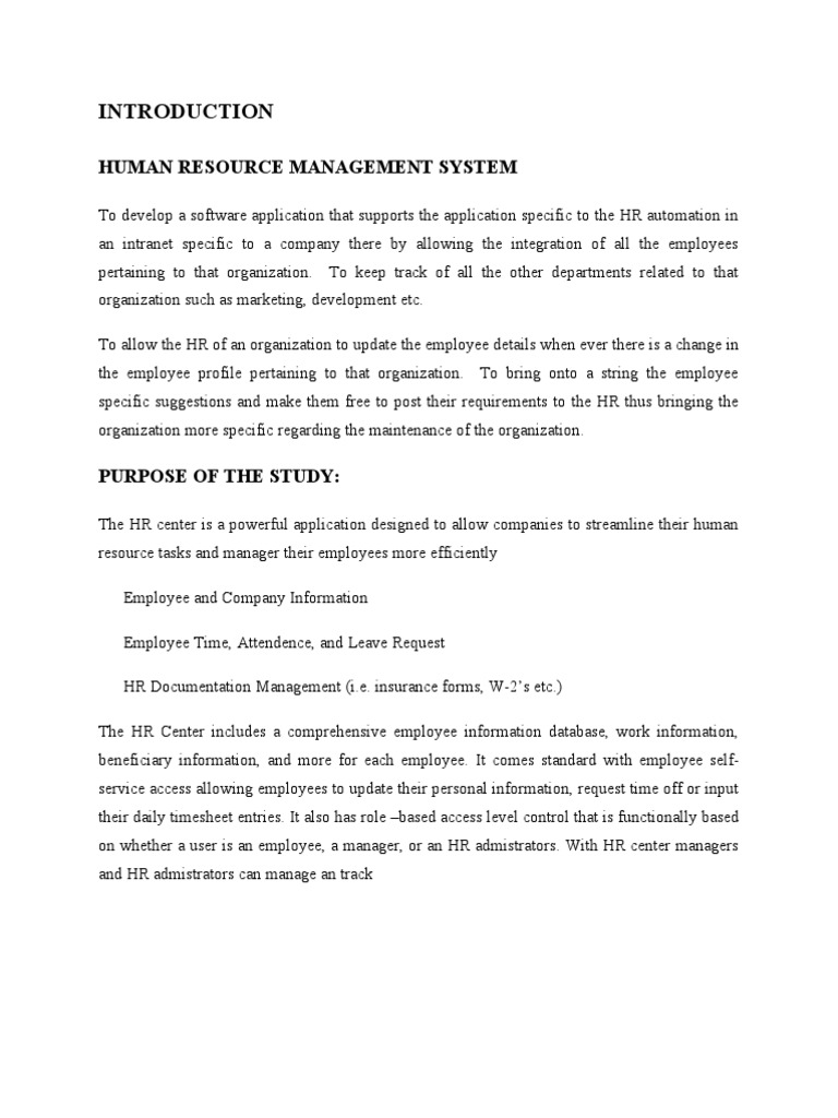 Human Resource Management Systems HRMS | PDF | Human Resource ...