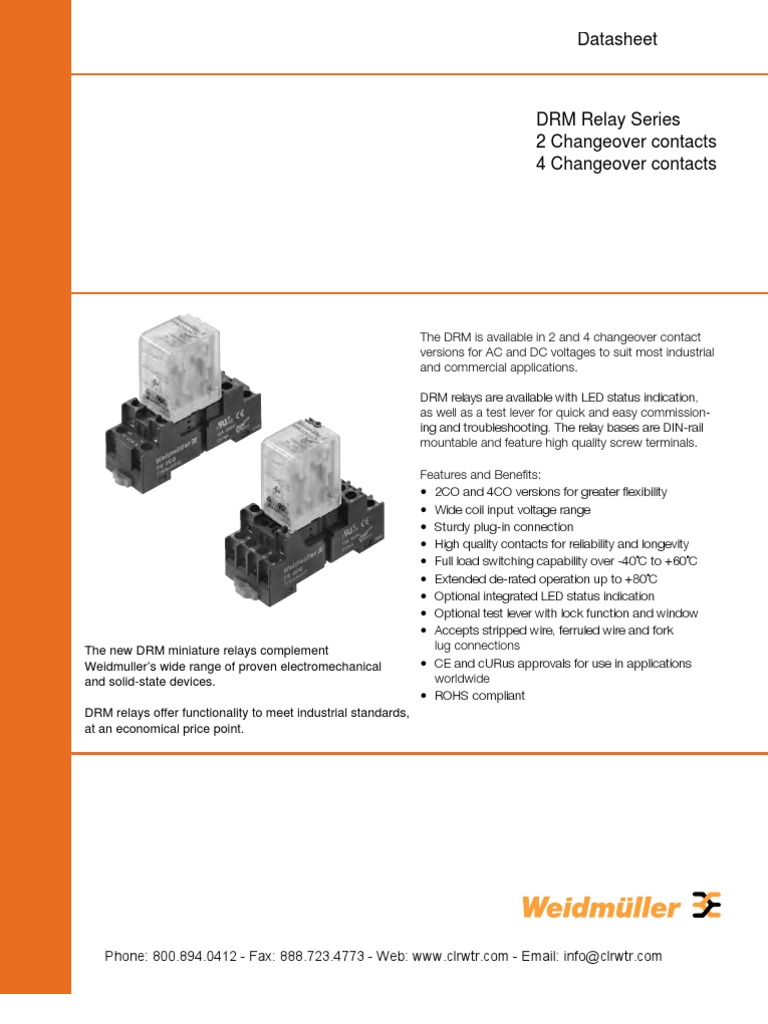Weidmuller-DRM-Relays.pdf | Relay | Alternating Current