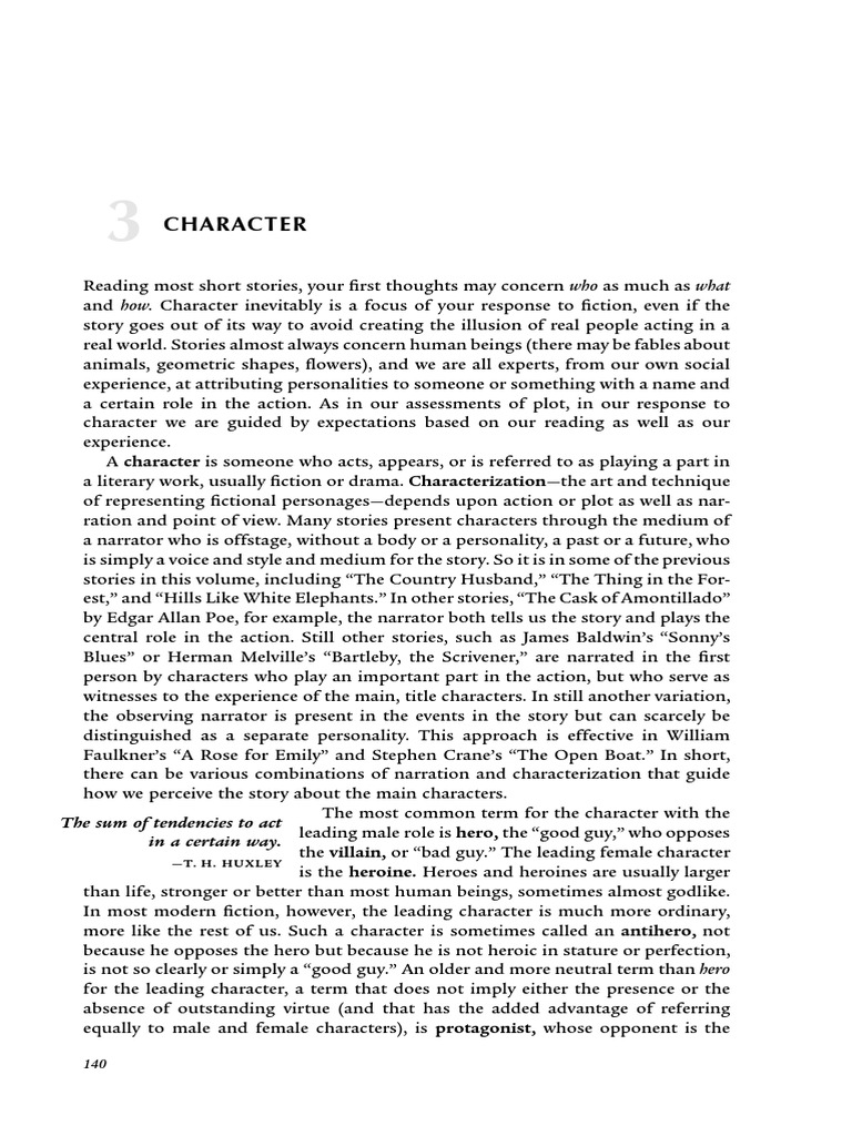 Character | PDF | Bartleby, The Scrivener | Narration
