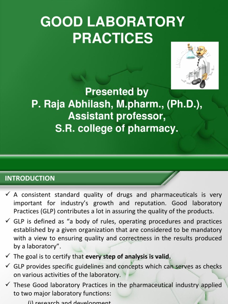 Good Laboratory Practices | PDF | Laboratories | Quality Assurance
