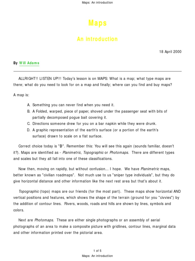 19 Maps - An Introduction | PDF | United States Geological Survey | Map