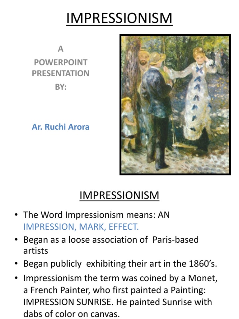 Overview of Impressionism Art | PDF | Impressionism | Paul Cézanne