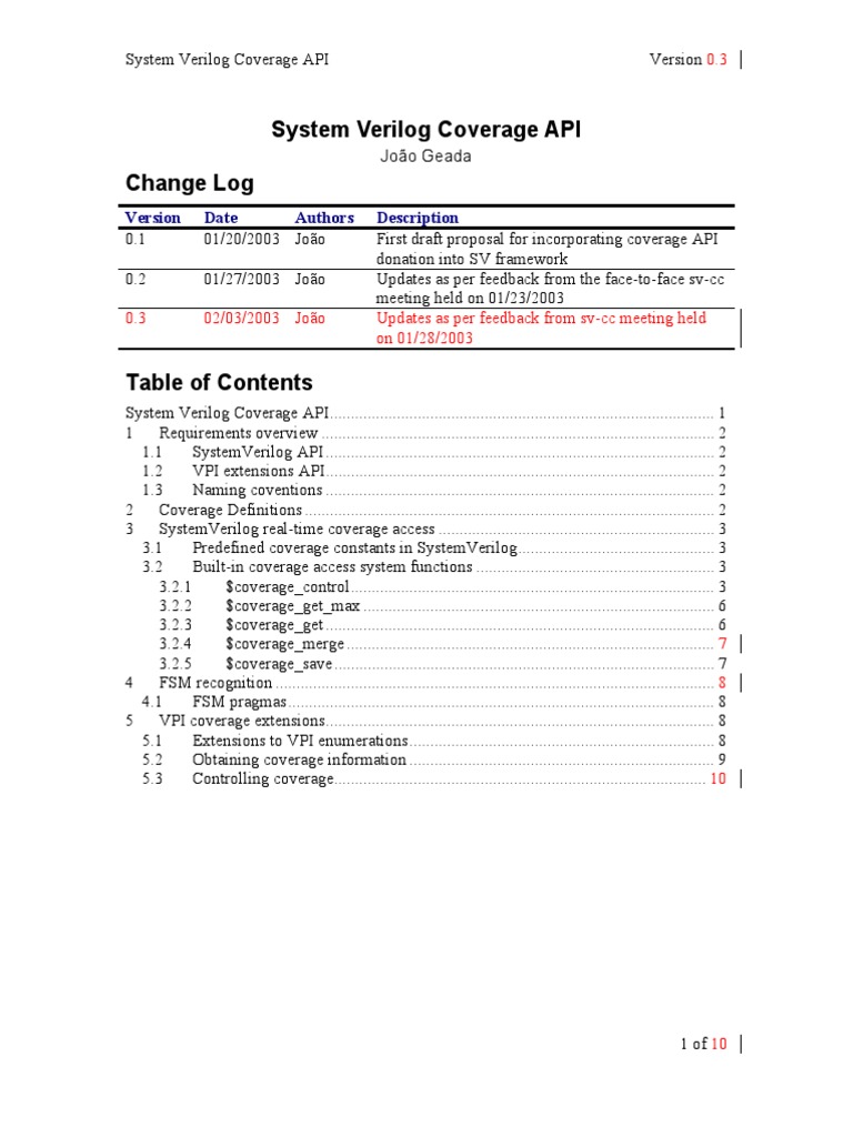 02-System Verilog Coverage API-V0.3 | PDF | Application Programming Interface | Information ...