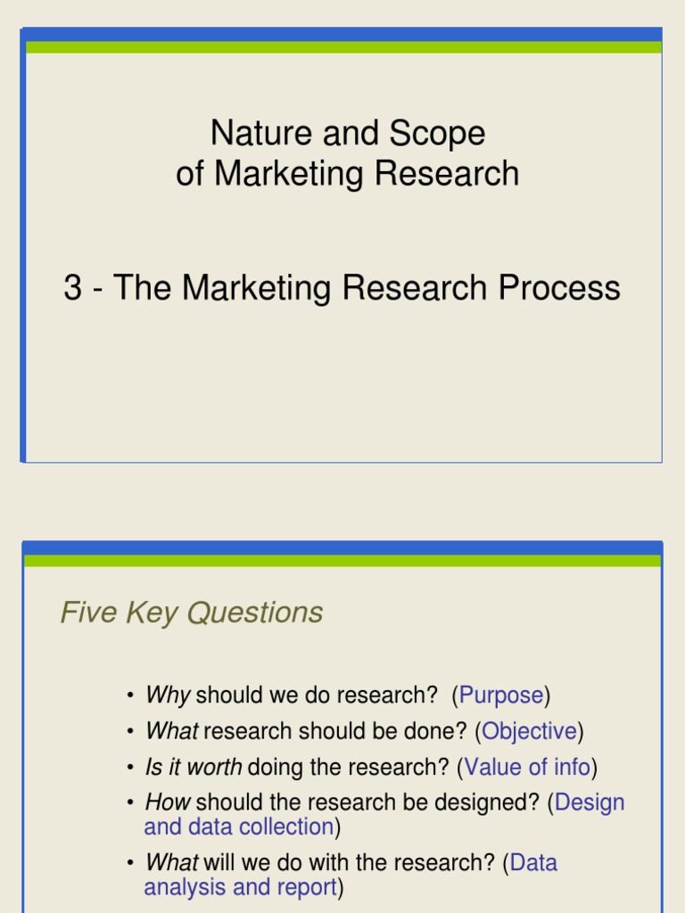 Nature and Scope of Marketing Research | PDF | Causality | Marketing ...