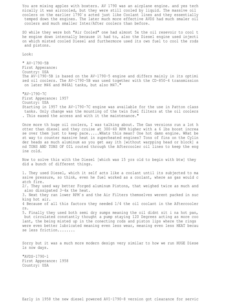 m60 Engine Progression | PDF | Diesel Engine | Internal Combustion Engine