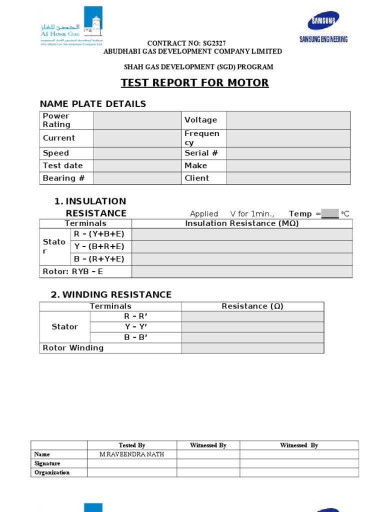 Motor - Test Report | PDF | Technology & Engineering