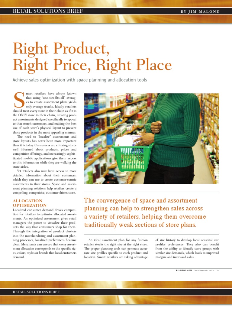 RIS Space and Assortment Planning | PDF | Retail | Inventory