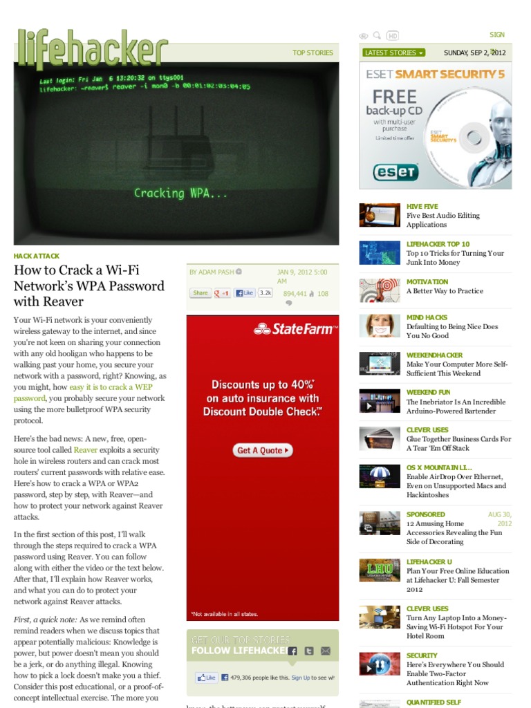 WPA WiFi Hack Using Reaver in BackTrack | PDF | Wi Fi | Computer Networking