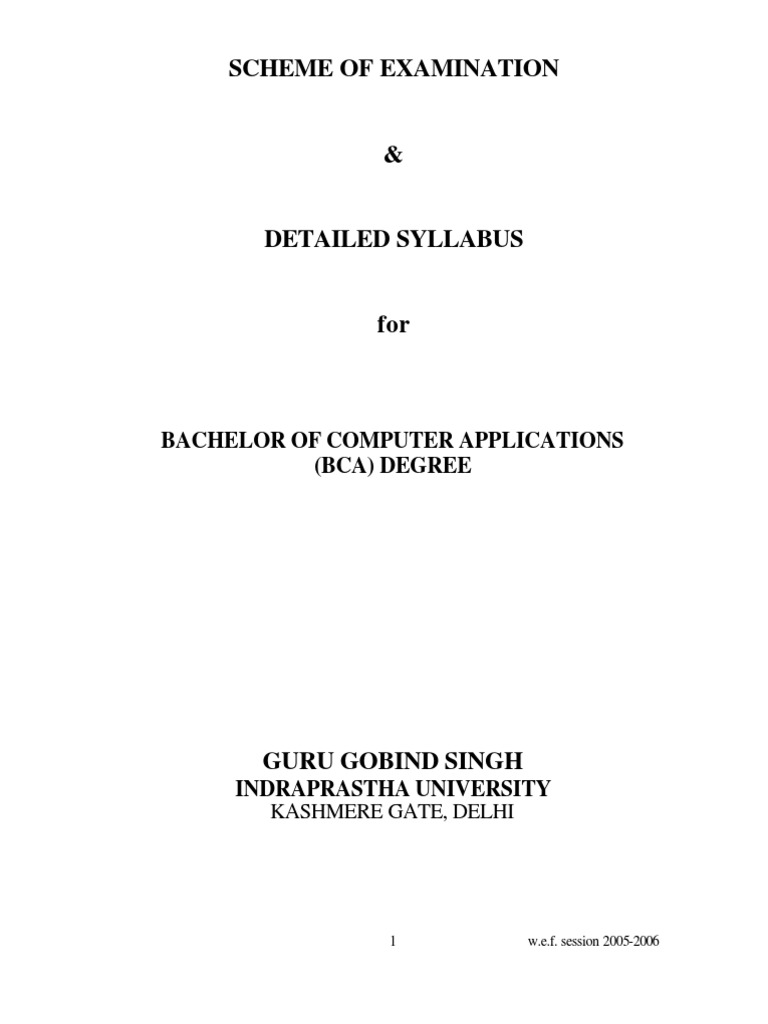 MDU BCA Syllabus | PDF | Series (Mathematics) | World Wide Web