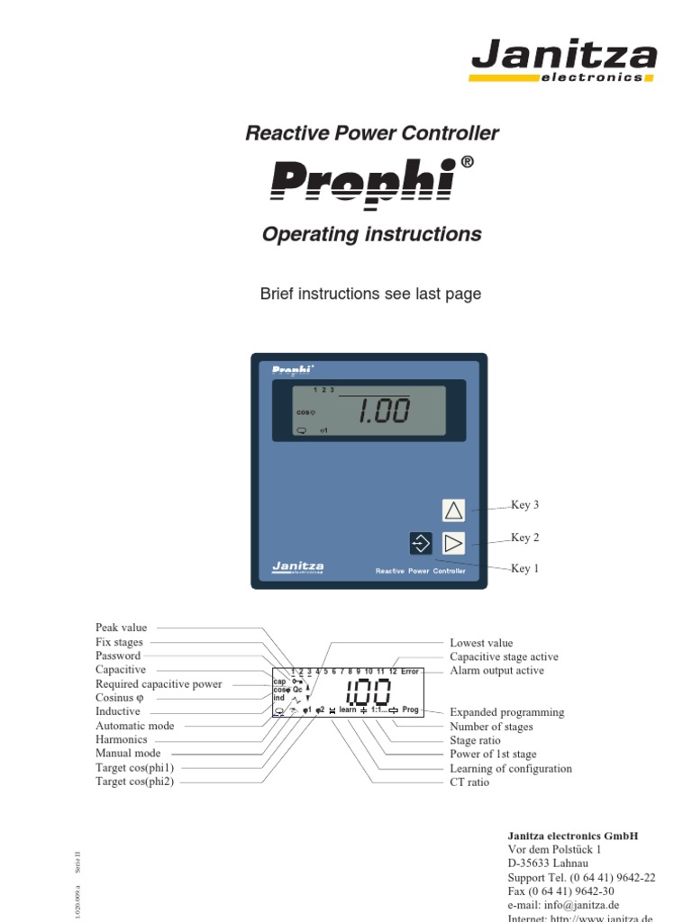 Janitza Manual Prophi e | PDF | Ac Power | Capacitor