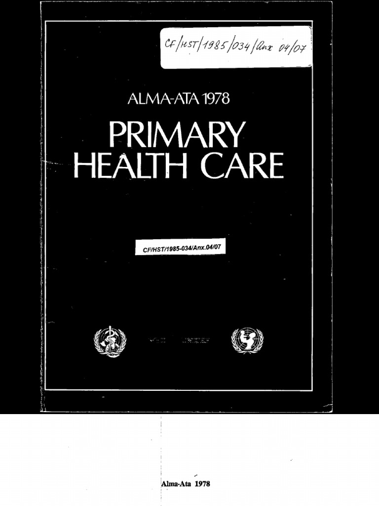 Alma Ata Conference 1978 Report | PDF | Health System | Health Professional