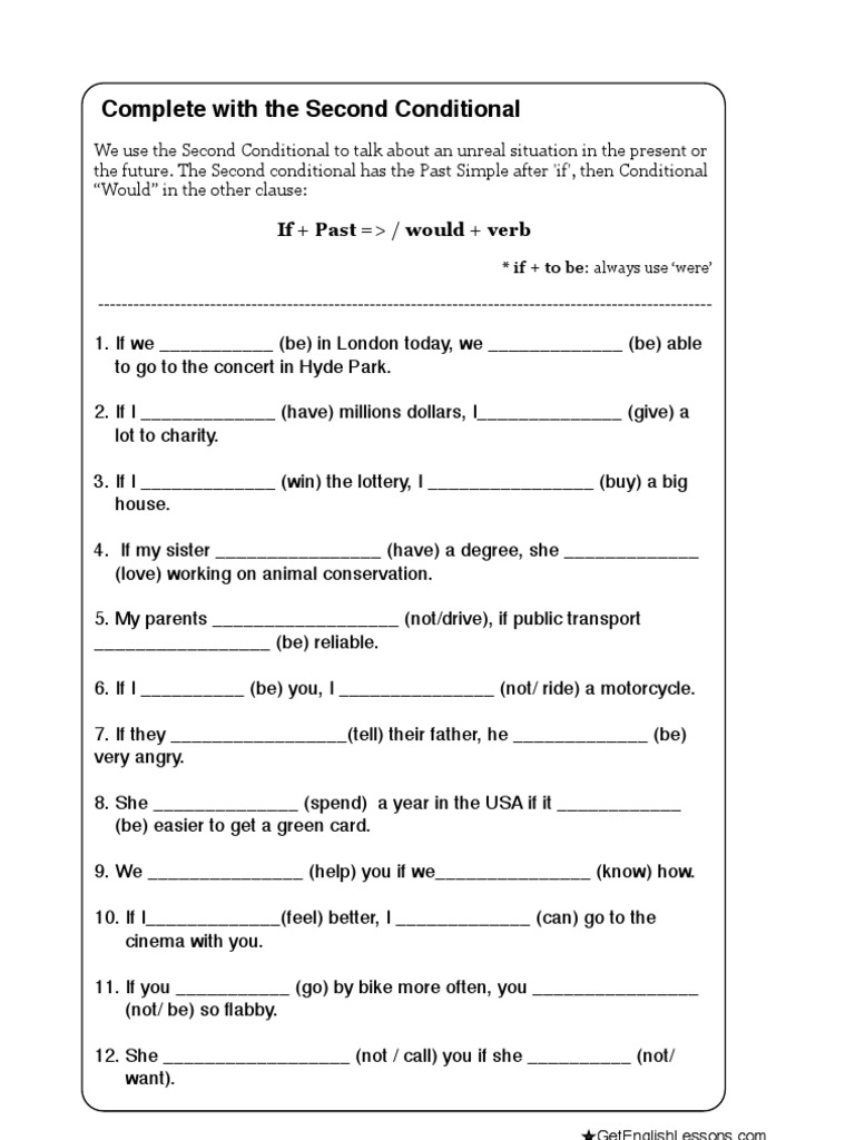 Second Conditional | PDF