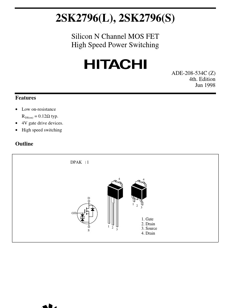 K2796 | PDF | Field Effect Transistor | Diode