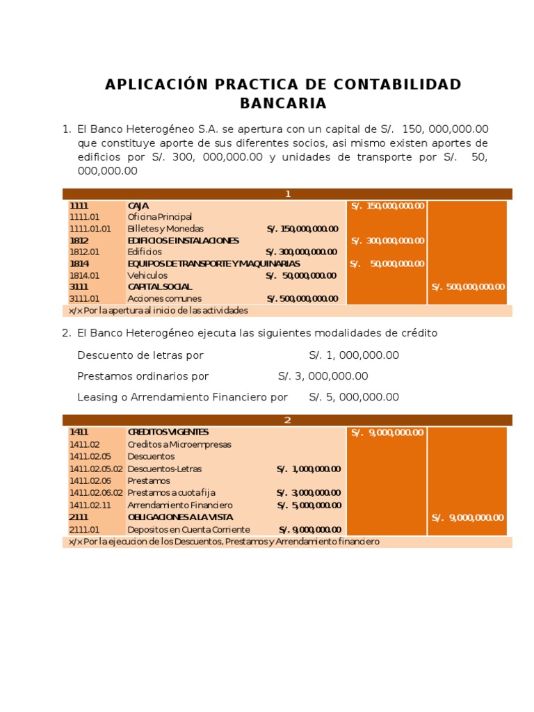 Caso Practico Contabilidad Bancaria