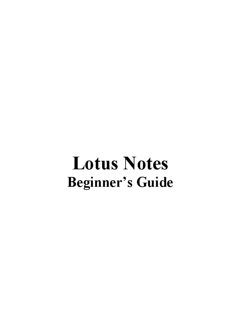 Lotus Notes Beginner | PDF | Tab (Gui) | Password