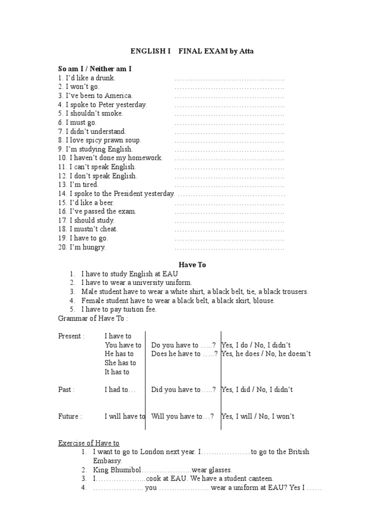 English I Final Exam by Atta | PDF | Language Arts & Discipline | Art