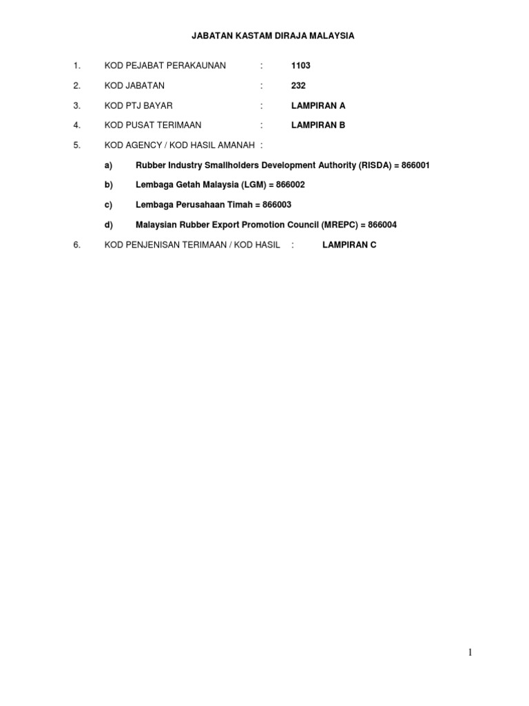 Kod Jabatan (CTM) .Edit | PDF