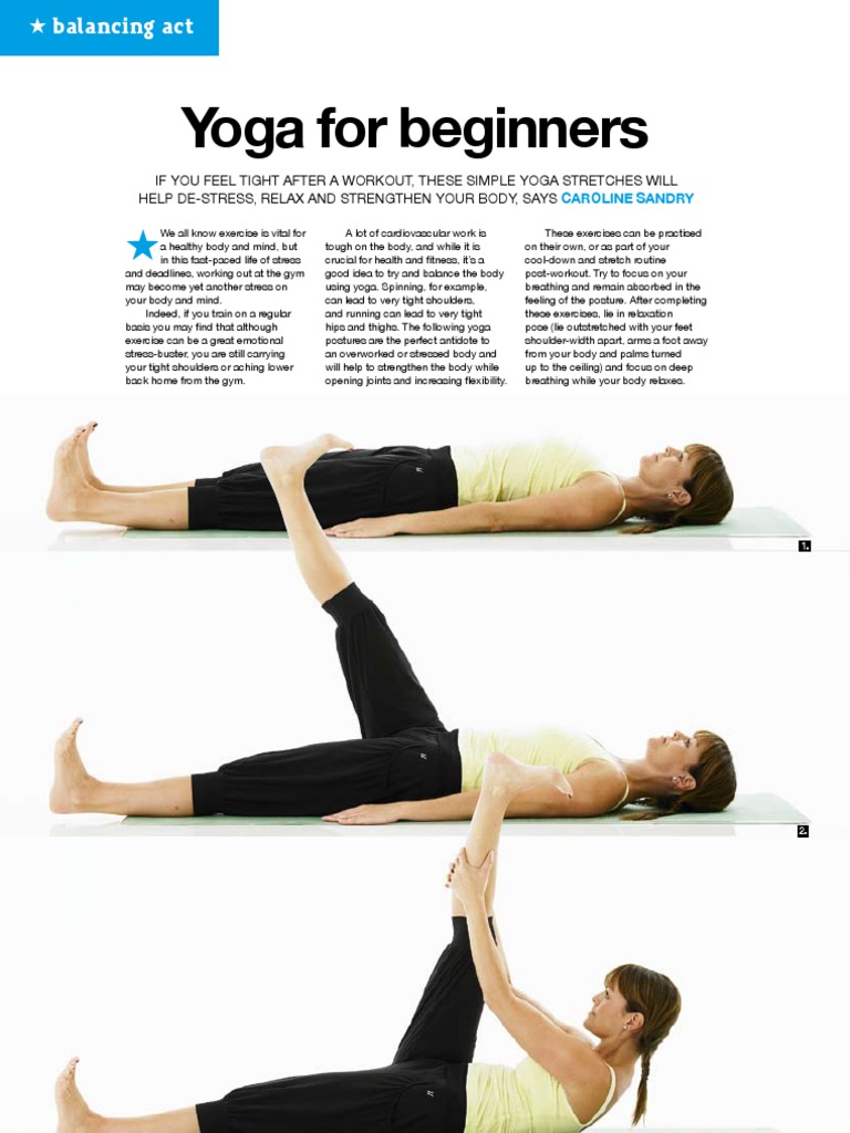 Yoga For Beginners | PDF | Foot | Anatomical Terms Of Motion