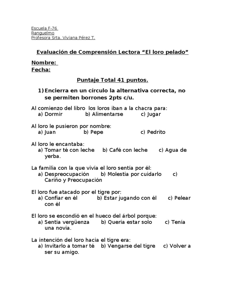 El Loro Pelado | PDF