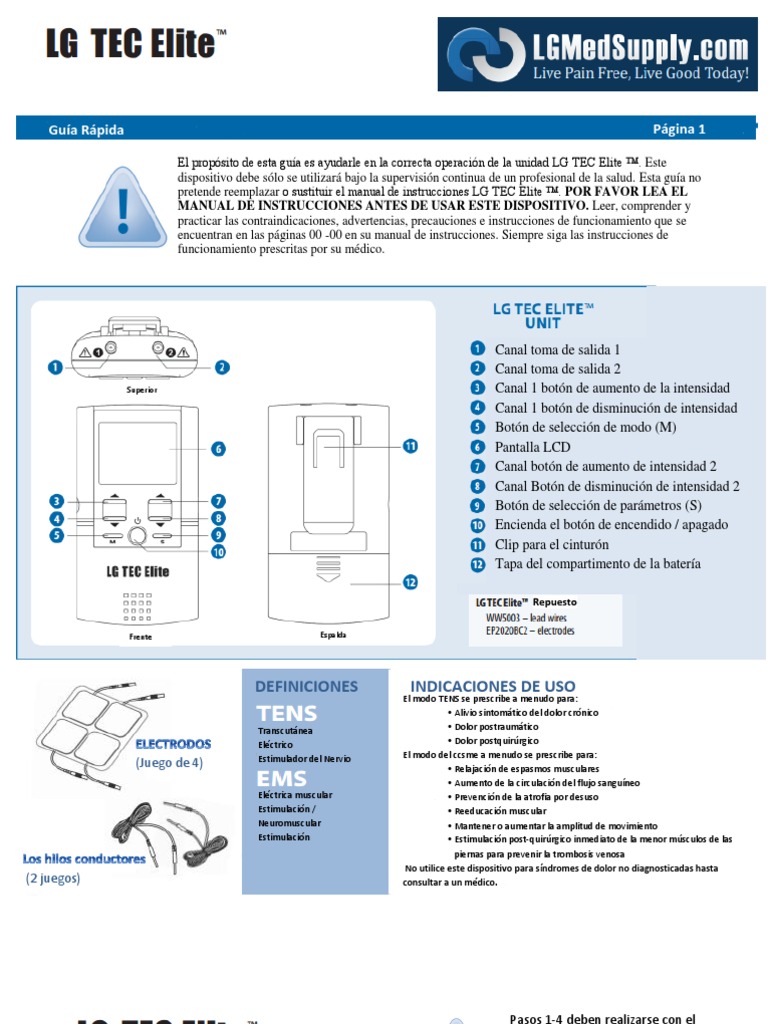 LG TEC Elite en Español | PDF | Batería (electricidad) | Frecuencia