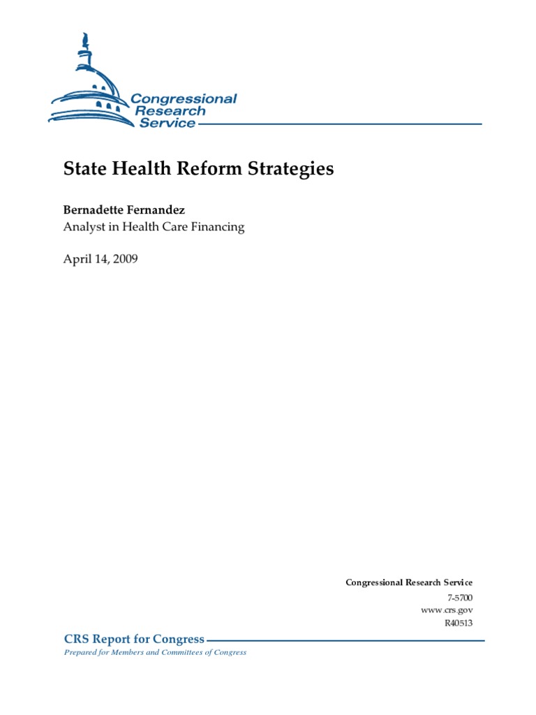 State Health Insurance Reform Strategies | PDF | Health Insurance ...