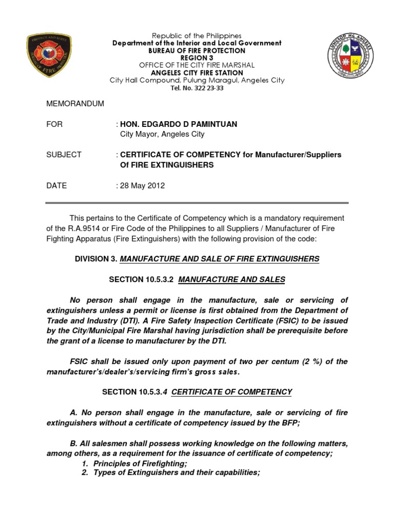 Competency | PDF | Fire Safety | Firefighting