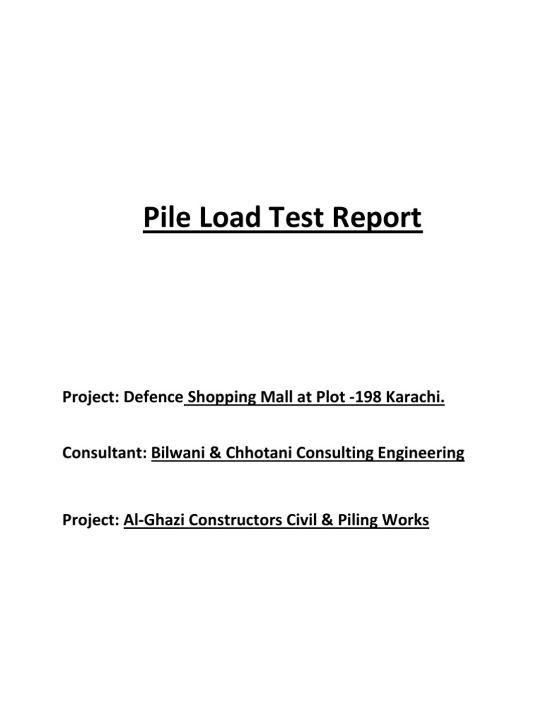 Pile Load Test Report | PDF
