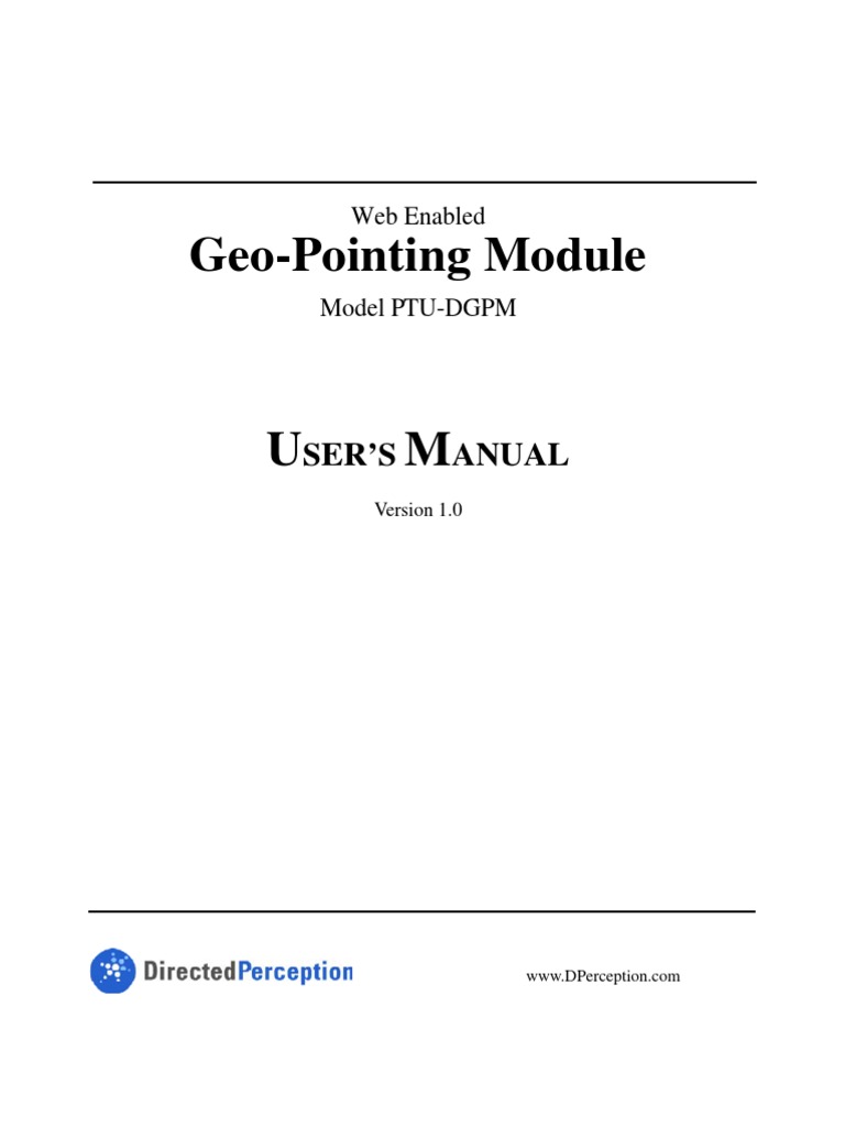Ptu Manual DGPM v1.0 | PDF | Electromagnetic Interference | Computer ...