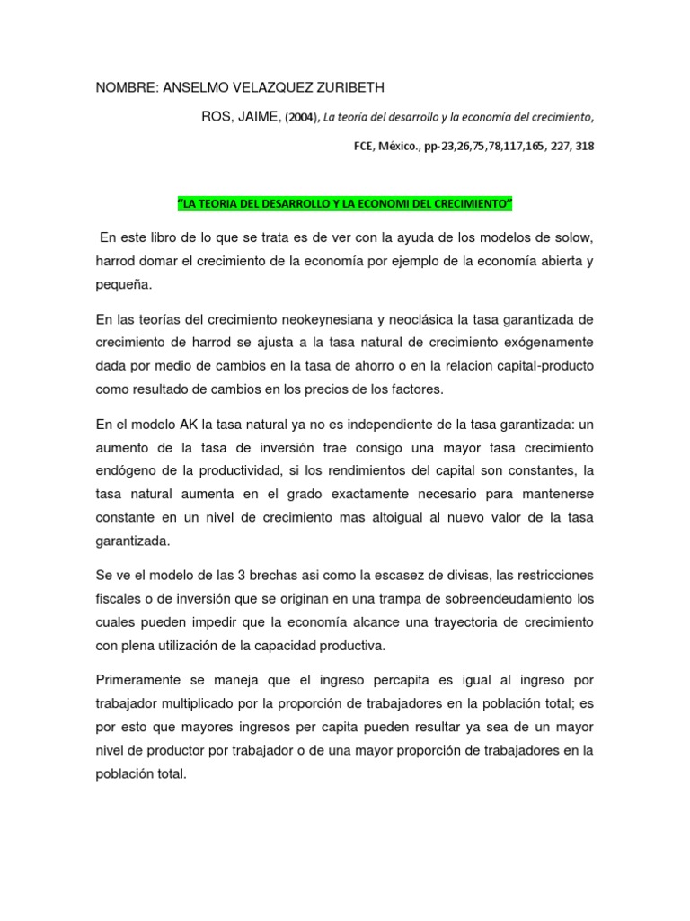 Ros Jaime | PDF | Crecimiento económico | Capitalismo