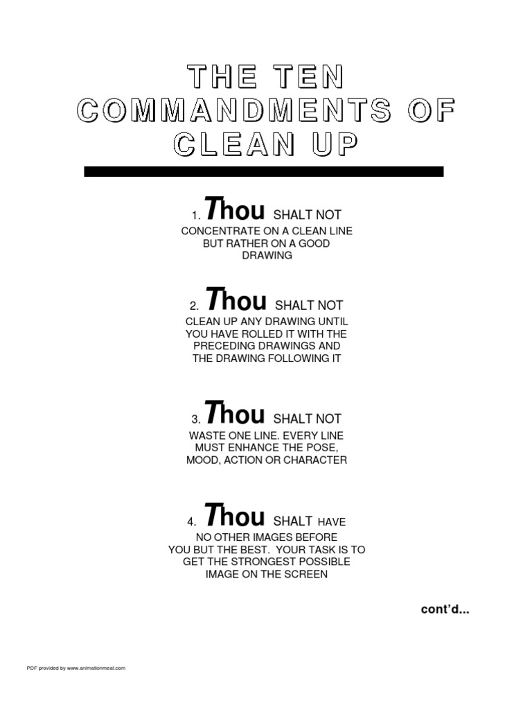 The Ten Commandments of Clean Up | PDF