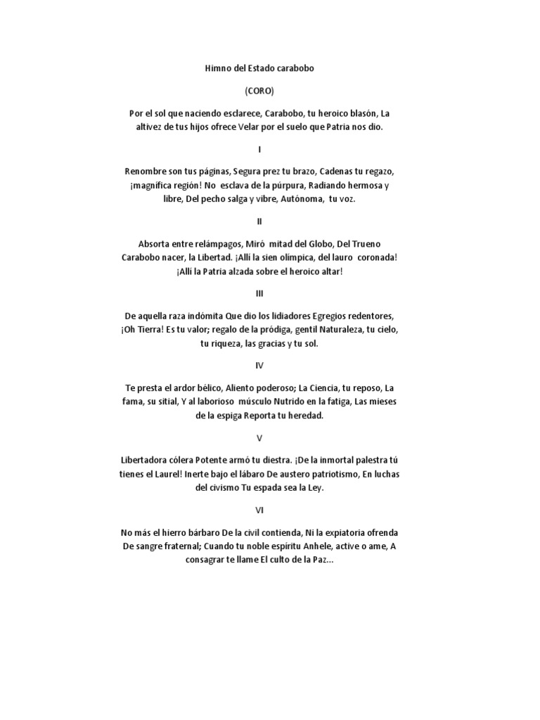 Himno Del Estado Falcón | PDF | Conservación | Naturaleza