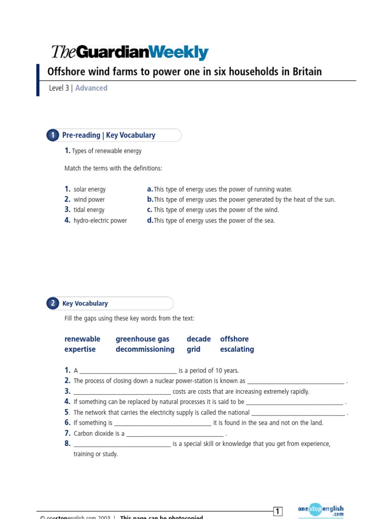 Vocabulary - OneStopEnglish - Level 3 - Advanced - Collocations and ...