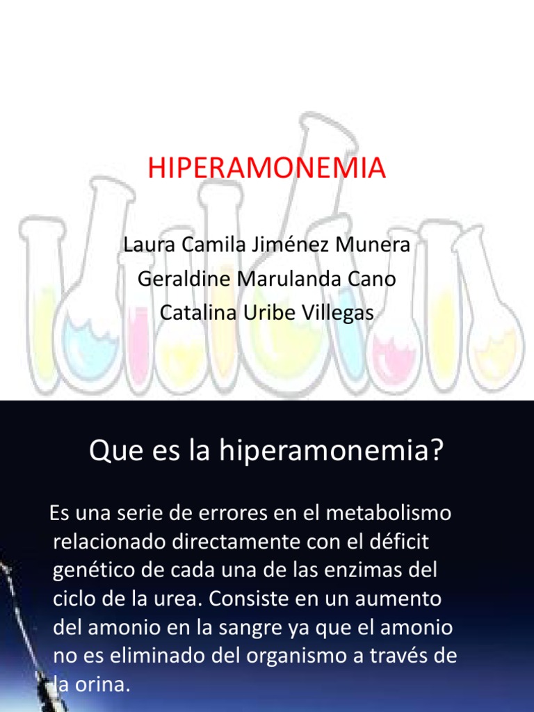 HIPERAMONEMIA | PDF | Bioquímica | Química