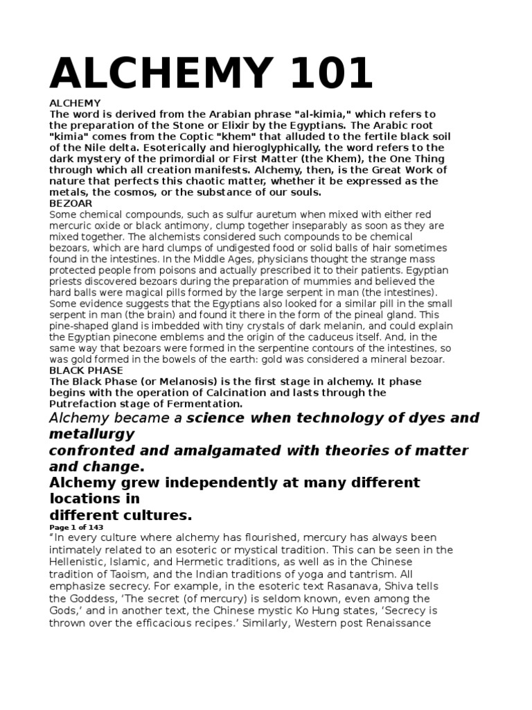 Alchemy 101 | PDF | Neidan | Alchemy
