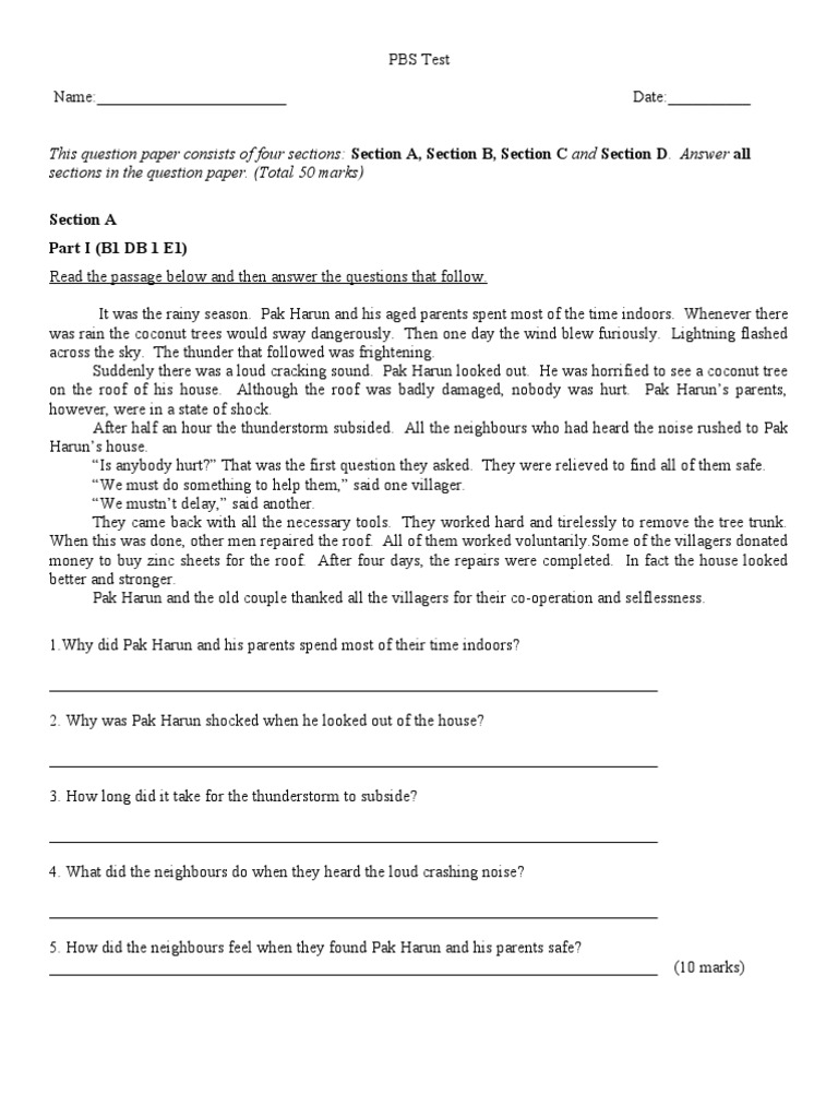 PBS Test Feb 2013 | PDF | Reuse | Waste