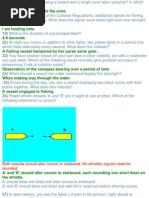 Colreg Questions +answers Test | PDF | Port And Starboard | Anchor